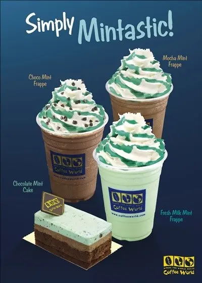 คอฟฟี่ เวิลด์ เอาใจคนรักมิ้นท์ ด้วย 4 เมนูใหม่ Simply Mintastic ...